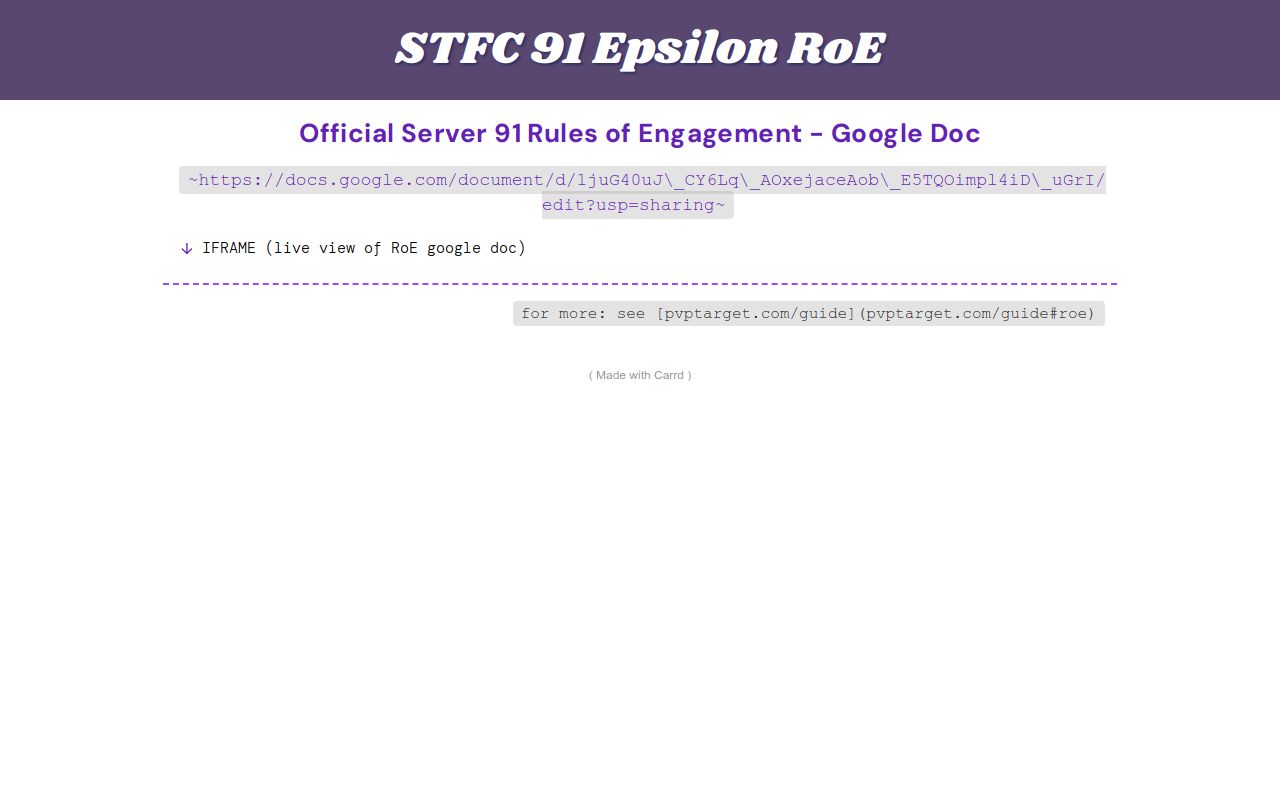 Star Trek Fleet Command Server 91 Epsilon Rules of Engagement (RoE)